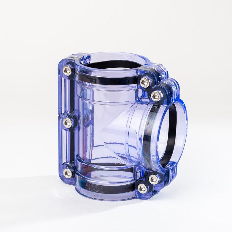Clear PVC Secondary Containment Tee – PVL Plastics